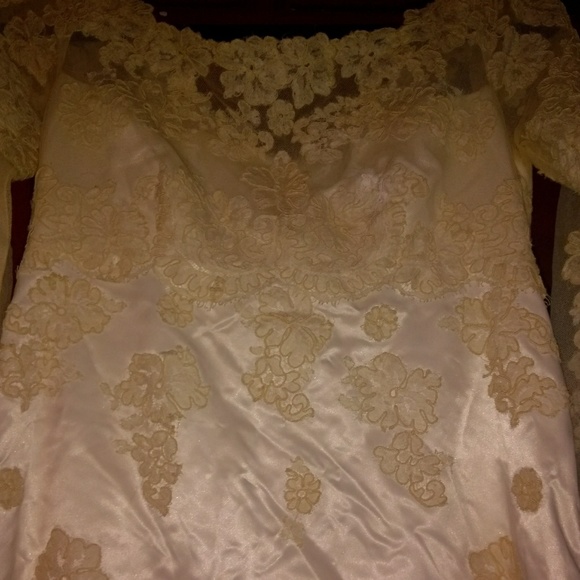 Vintage | Dresses | Miss Betsy Vintage Satin Wedding Dress | Poshmark